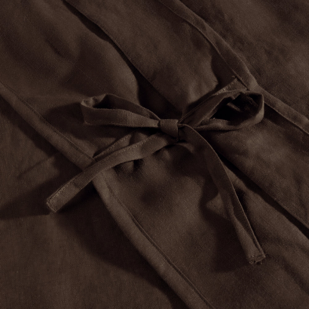 Chocolate French Linen Pillowcases | Soak&Sleep