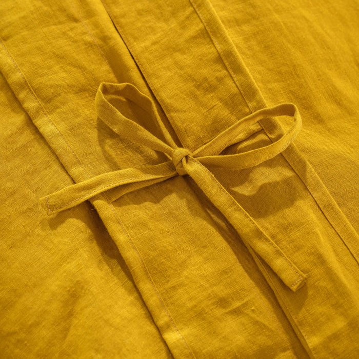 Mustard Yellow French Linen Bedding And Bed Sheets