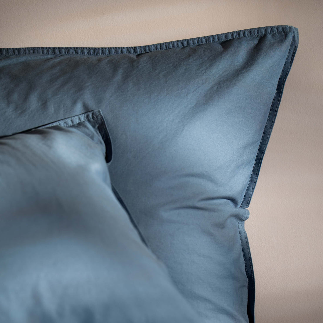 Storm Blue Stonewashed Cotton Pillowcases | Soak&Sleep